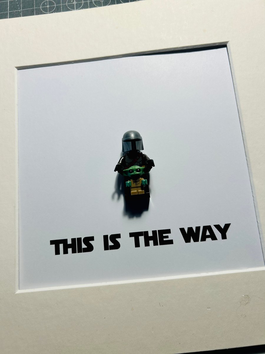 The Mandalorian - Grogu and Mando - Framed Lego... - Folksy