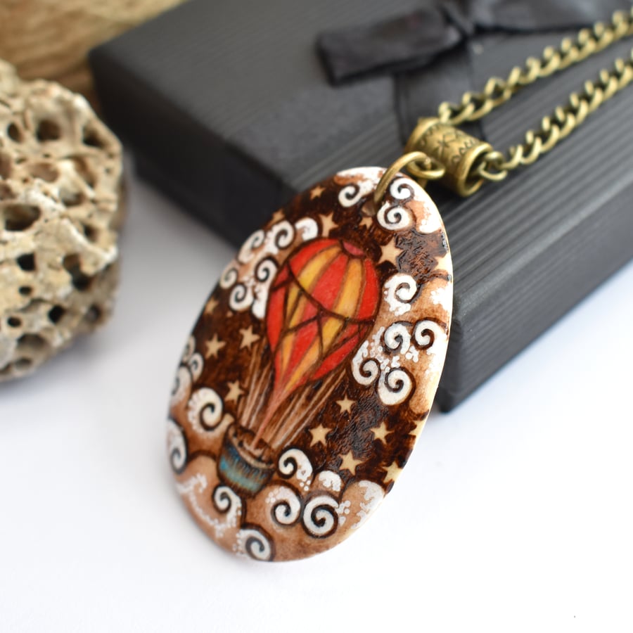 The hot air balloon. Steampunk inspired wooden ... - Folksy