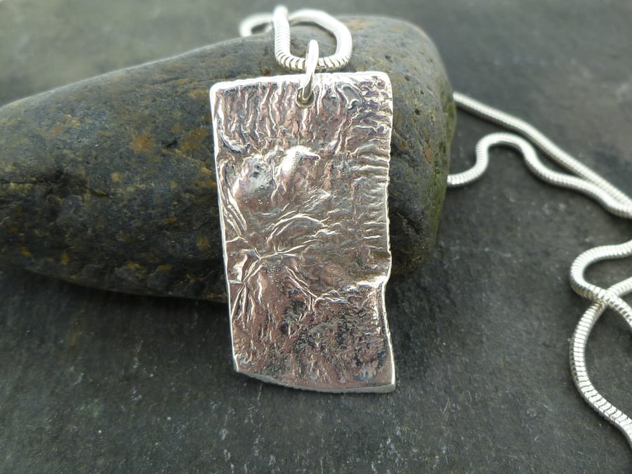 Reticulated Sterling Silver Pendant - Folksy