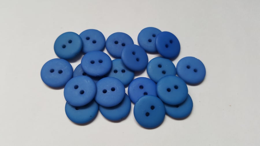 20 x 2-Hole Resin Buttons - Matte - Round - 15m... - Folksy