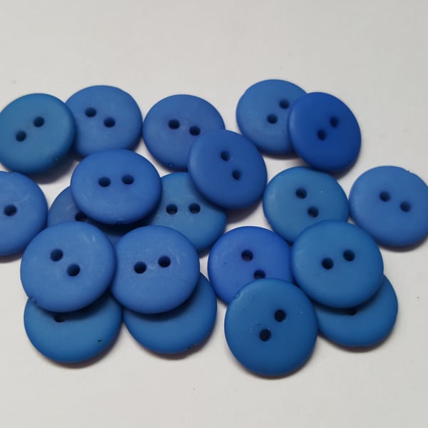 20 x 2-Hole Resin Buttons - Matte - Round - 15m... - Folksy