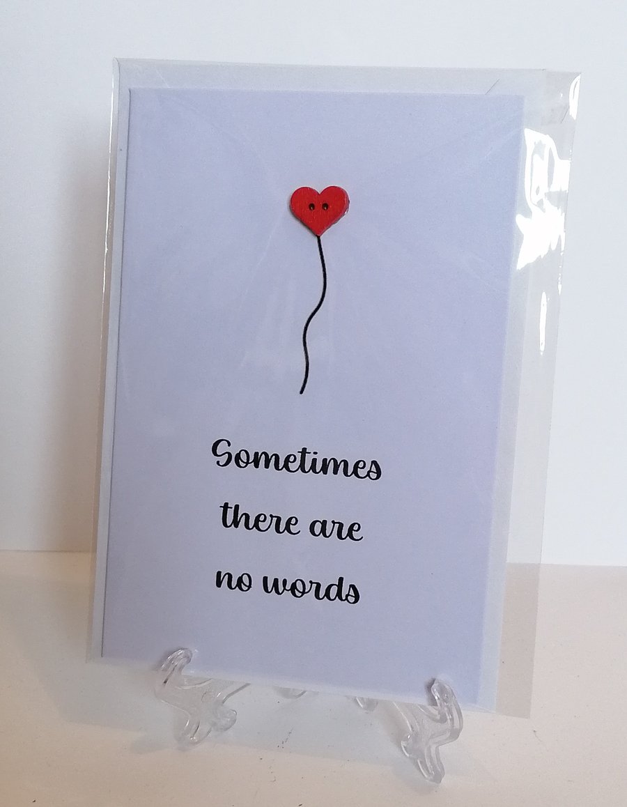 Sympathy card "Sometimes there are no word... - Folksy