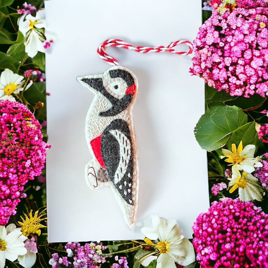 Woodland Bird Hanging Decoration - Folksy