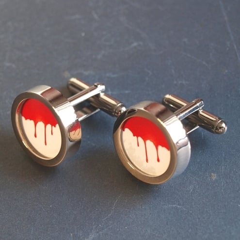 Dripping Blood Cuff Links Vampire Horror - Folksy