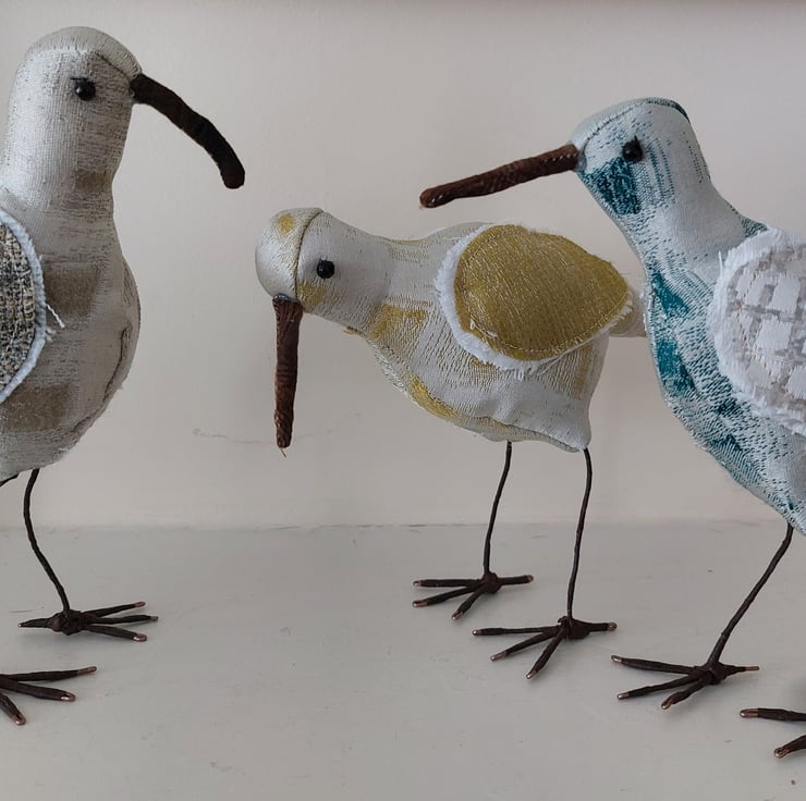 Small wading bird soft sculpture ornament decor... - Folksy