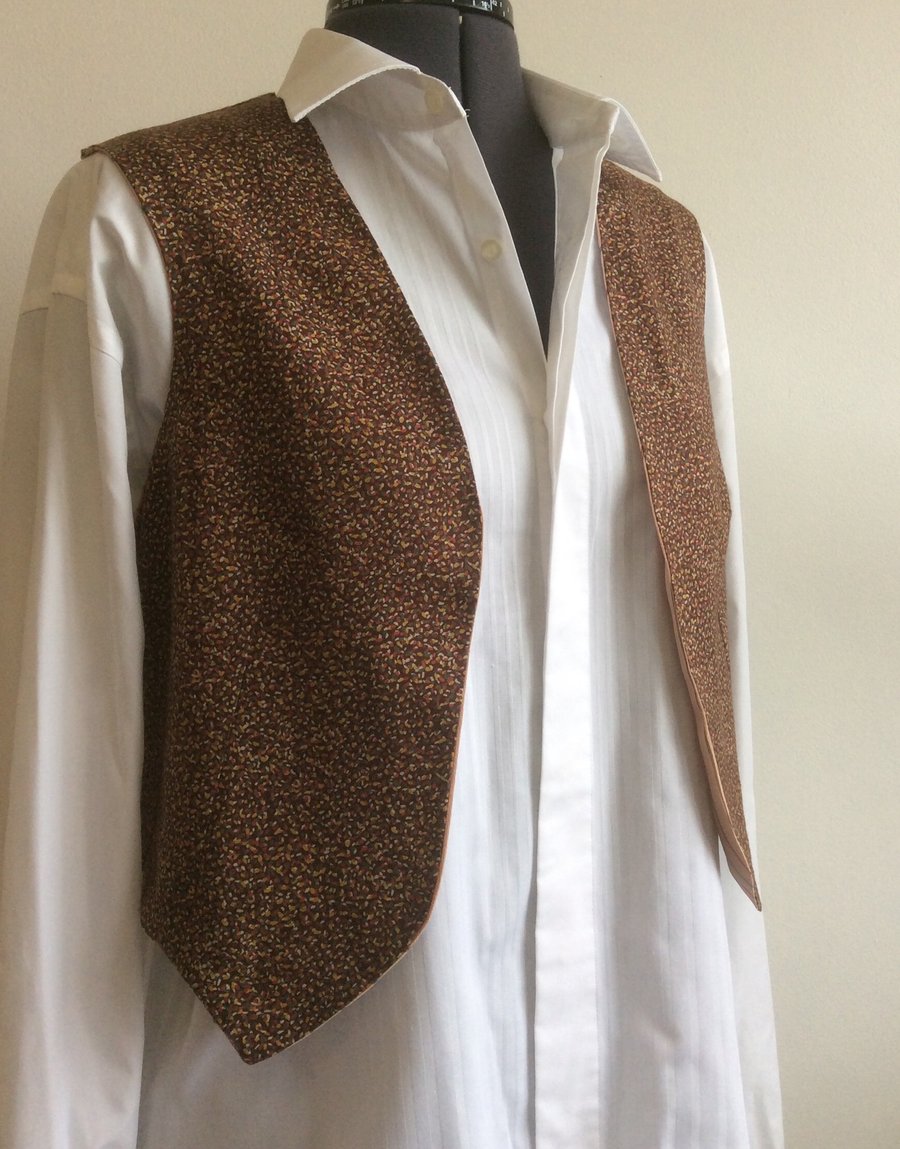 Reversible Sleeveless Jacket, waistcoat - Folksy