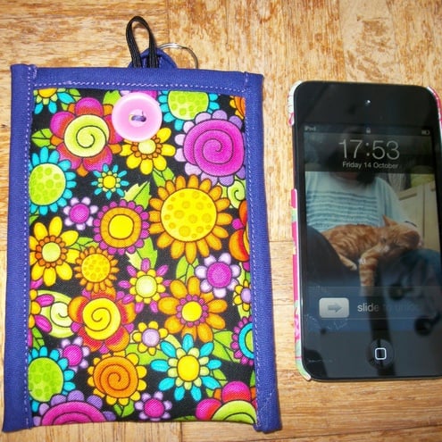 Mobile Phone Cover In Flowers Fabric - Folksy