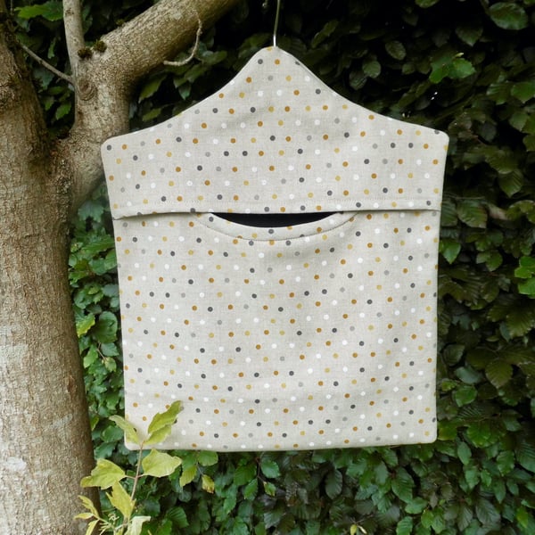 Peg bag in fun washing line wash day fabric clo... - Folksy