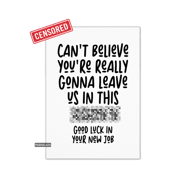 Funny Rude Joke Leaving Card - Novelty Banter N... - Folksy