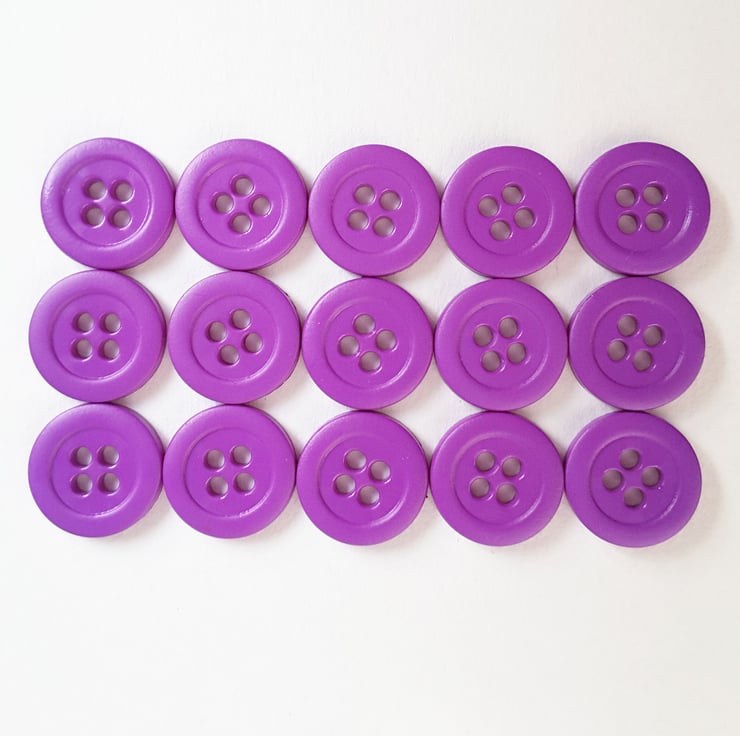 Purple Buttons x 15 - Folksy