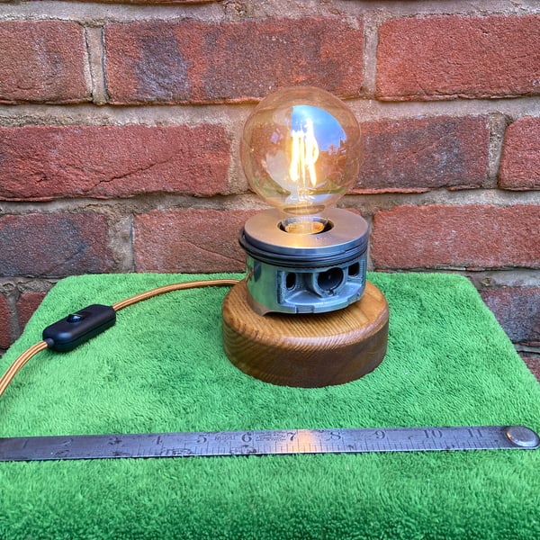 Decorative Table Lamp, Upcycled 400cc Quad Piston - Folksy