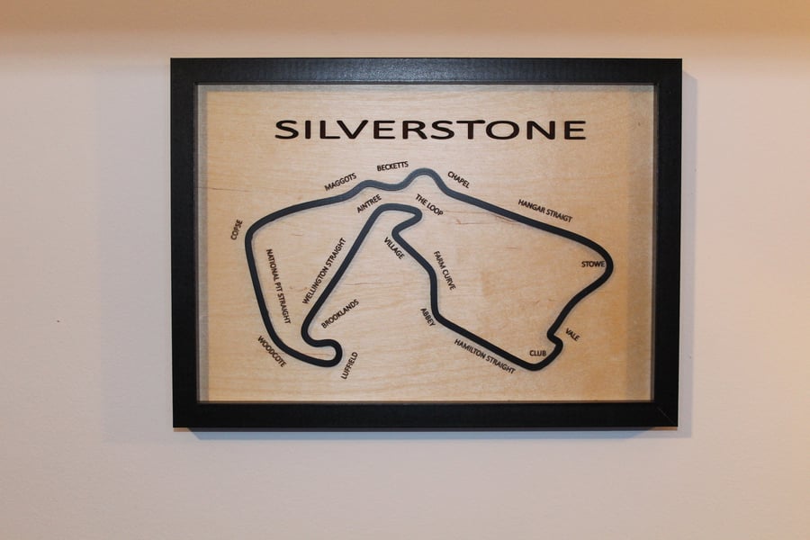 Silverstone Race Circuit Fan Art Framed 3D With... - Folksy