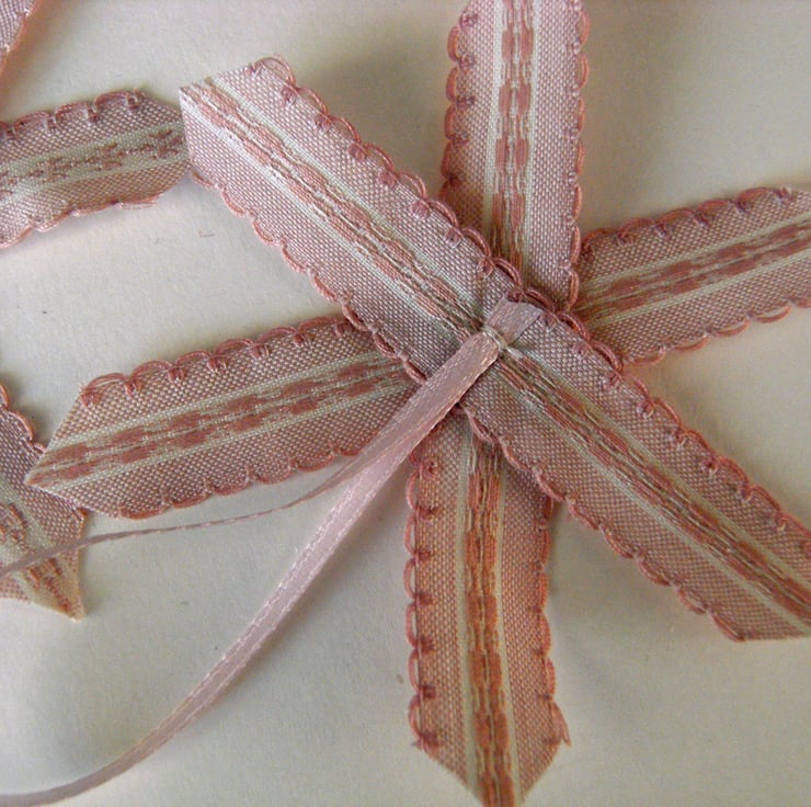 Vintage Pink Star Decorations - Folksy