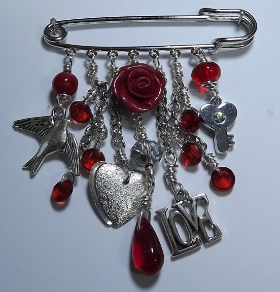 Kilt Pin Brooch (With Love-2) - Folksy