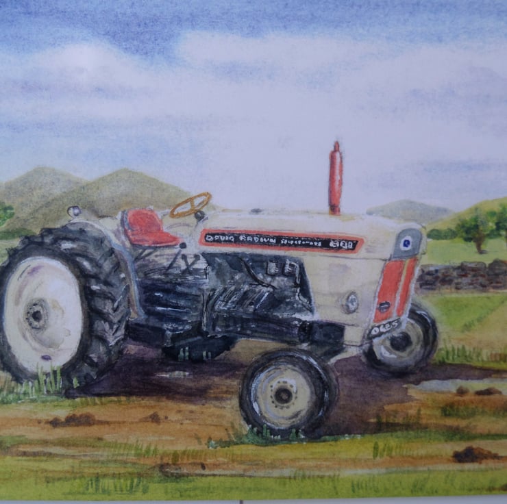 Pack of four tractor greetings cards, blank A5 ... - Folksy