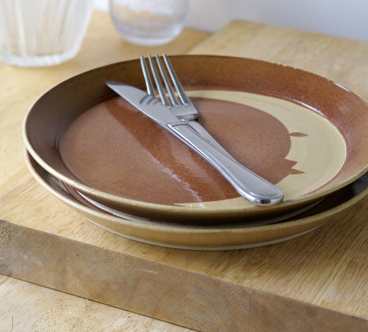 SALE - Hand thrown sun and moon dinner plates, ... - Folksy