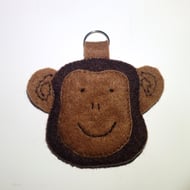 Cheeky Monkey Hand Stitched Felt Keyring - UK F... - Folksy