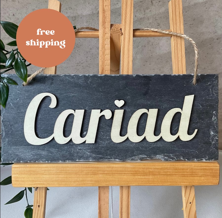 Wall Art. Hanging Decoration. Cariad. Reclaimed... - Folksy