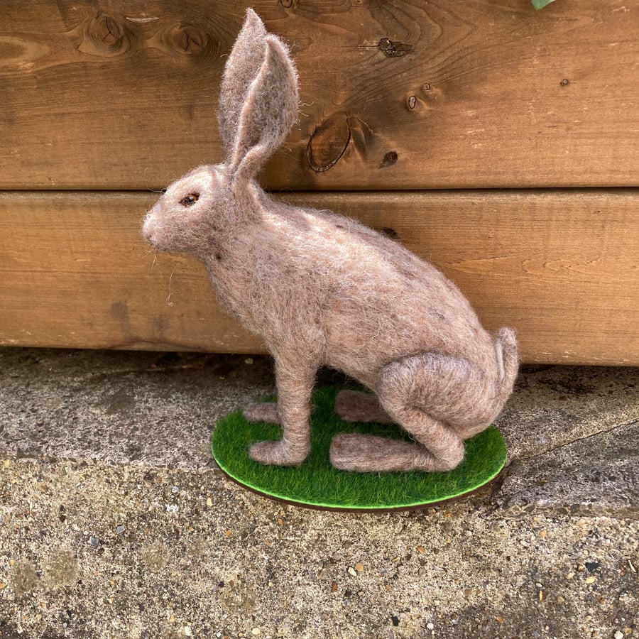 Hare model, needle felted brown hare, woollen s... - Folksy Hare model, needle felted brown hare, woollen s... - Folksy