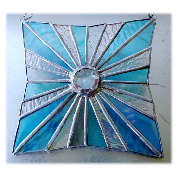 Star Burst Suncatcher Stained Glass Handmade 007 - Folksy