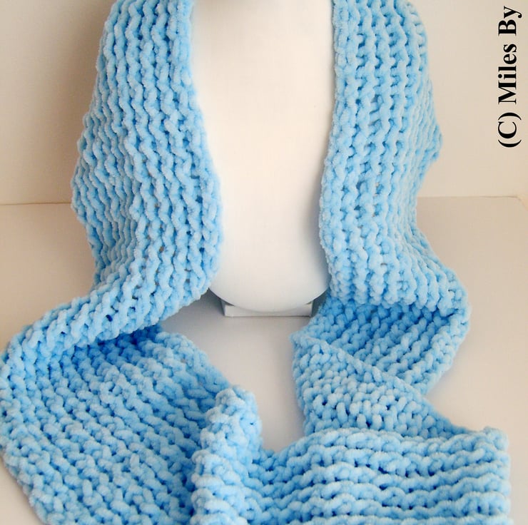 Light Blue Infinity Scarf - Folksy