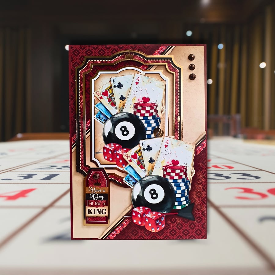 Birthday Card For Casino & Lucky Games Love... - Folksy