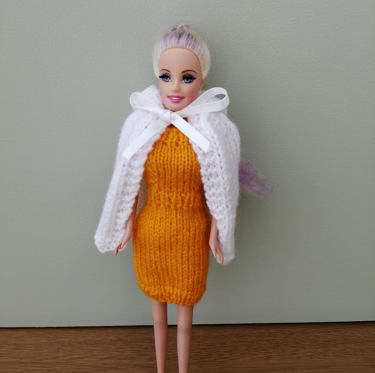 Set of hand knitted items for a teenage doll - Folksy