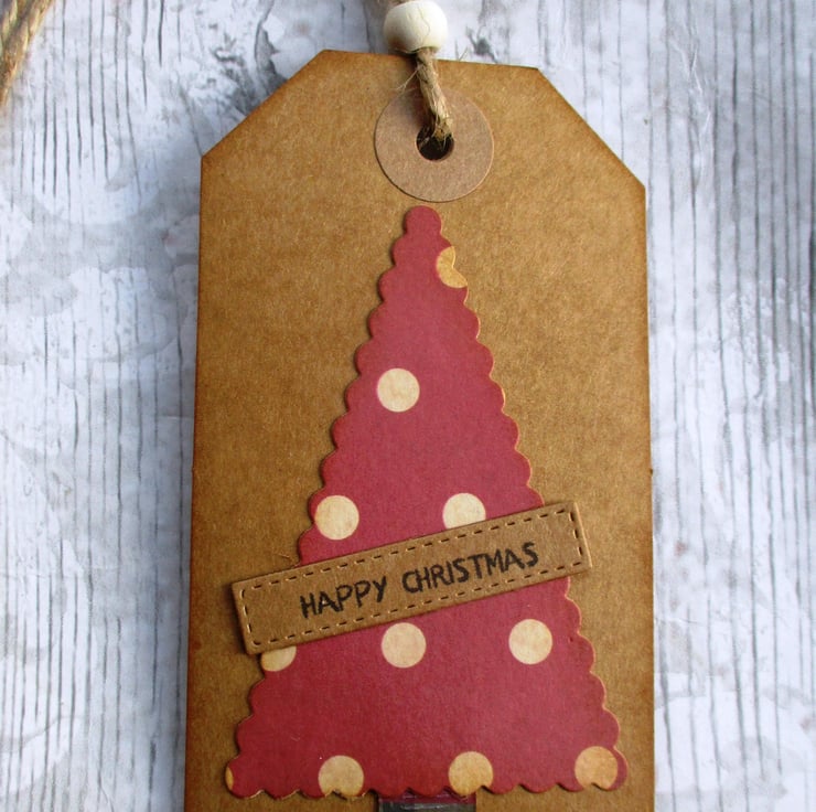 Christmas Tree Christmas Gift Tags set of 3 - Folksy