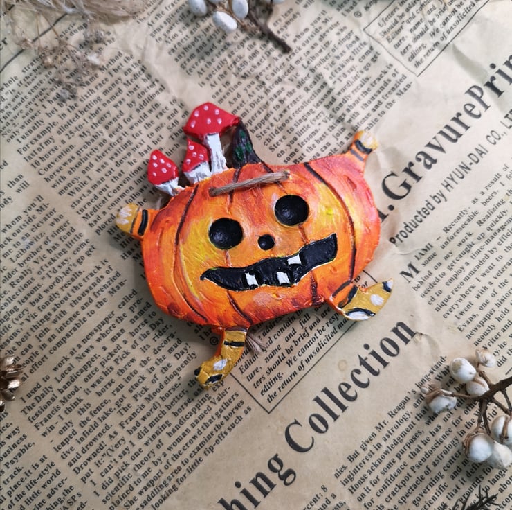 Clay Jack O'Lanterns - Folksy