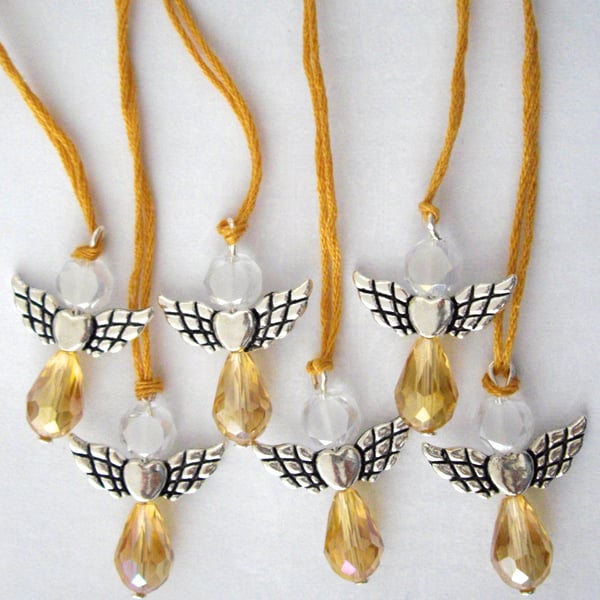 Set of 6 x Hanging Angel Decorations - UK Free ... - Folksy