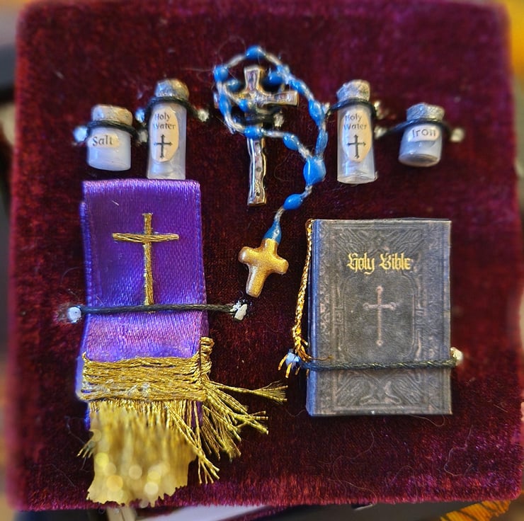 Miniature Exorcism Kit Shadow Box Art Handmade ... - Folksy
