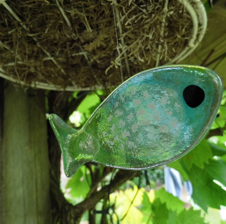 handmade fused glass fish - Folksy