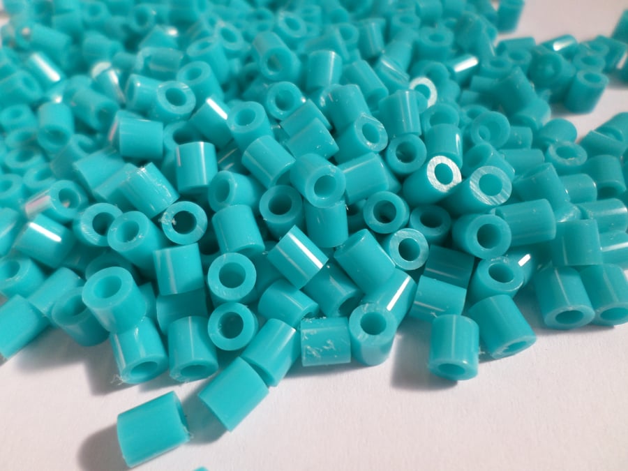 500 x Hot Fuse Beads - Column - 5mm - Teal Blue - Folksy