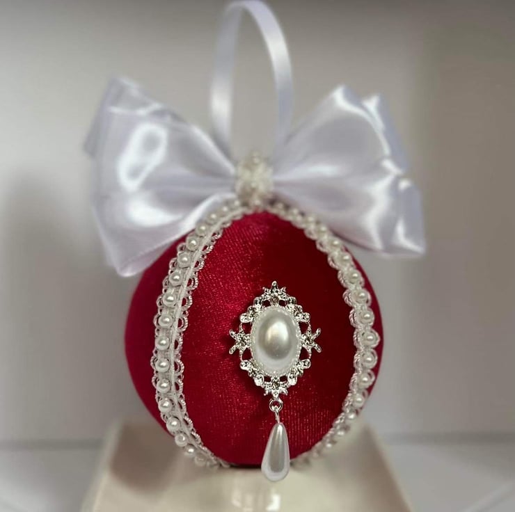 Luxury Christmas baubles set of 6 - Folksy