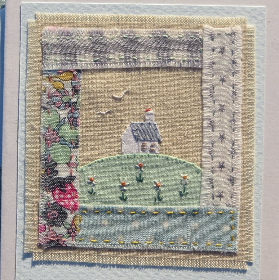 Miniature finely hand-stitched textile, detaile... - Folksy