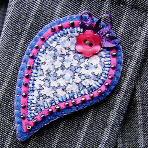 Paisley Brooch - Folksy