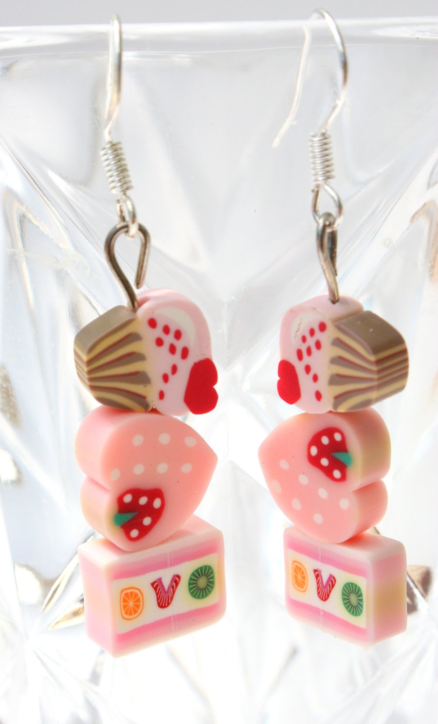 Three Sweet Earrings on Sterling Silver Hooks - Folksy