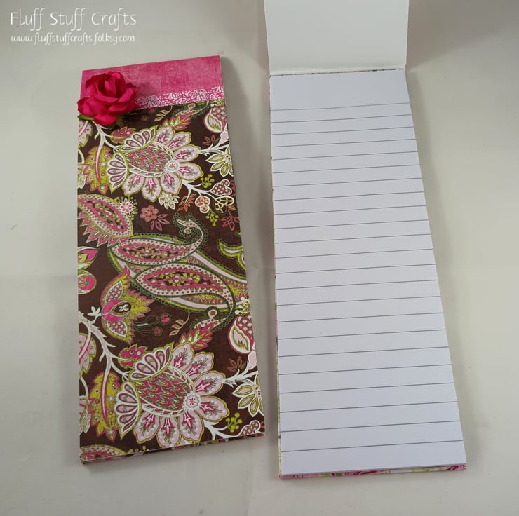 Pack of two lined notepads with floral covers - Folksy