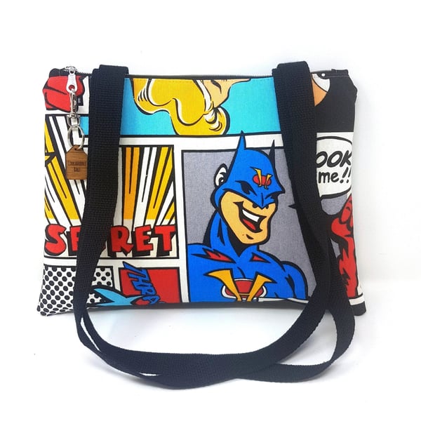 Superhero Comic Strip Shoulder Bag - Folksy