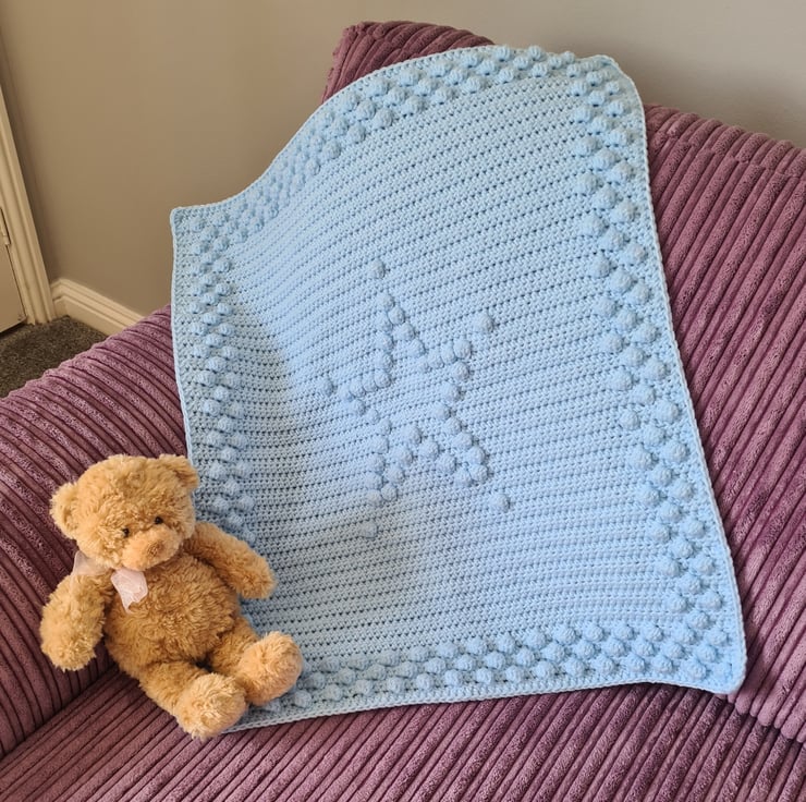 Crochet Baby Blanket - Choose Your Colour - Bob... - Folksy