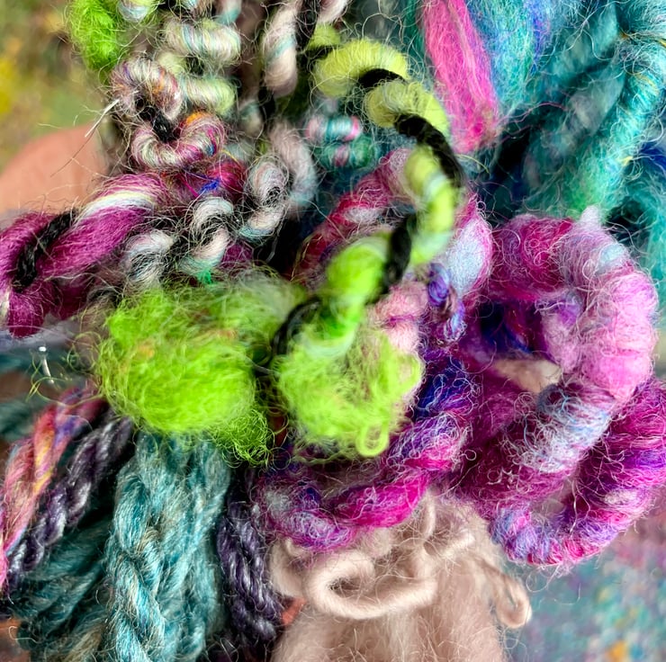 Hand spun bundle of yarns. Wool, crafts, weaving. - Folksy