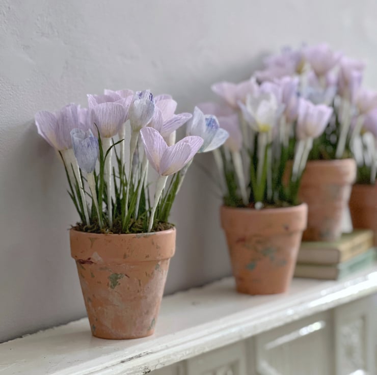 Crocus Paper Flowers for Mother's Day Gifts - Folksy