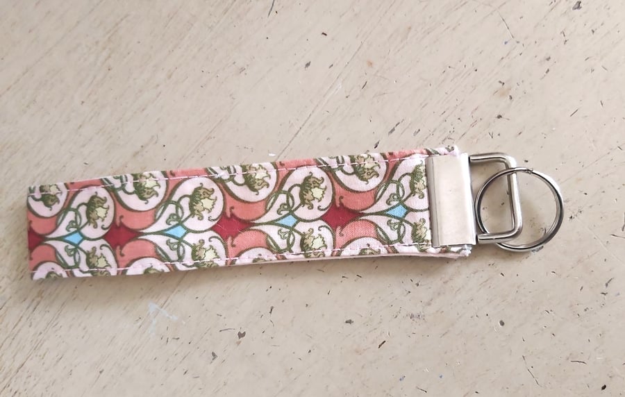 Cheerful keyring fob. silver top - Folksy