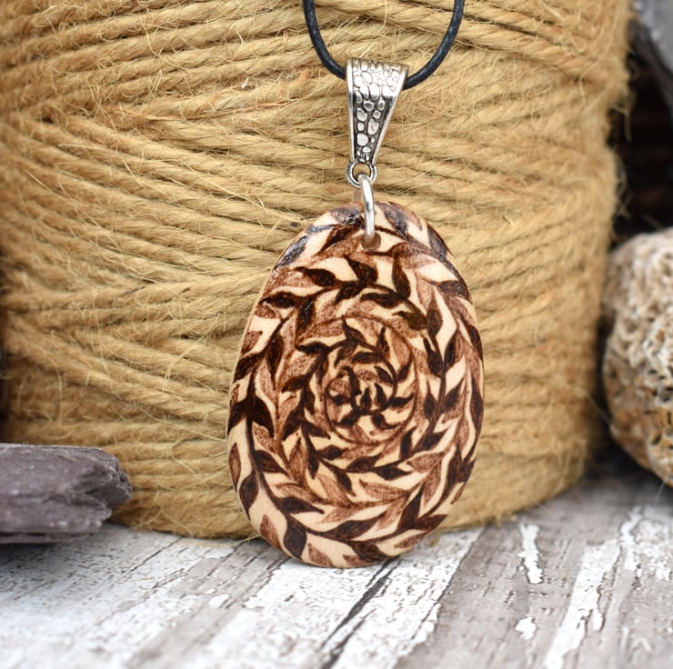 Twisted spiral tendrils. Pyrography nature insp... - Folksy