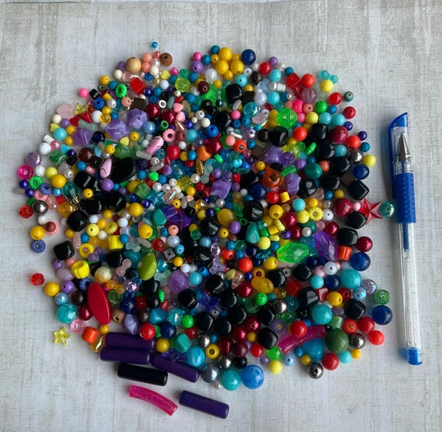 Mixed beads for crafting - Folksy