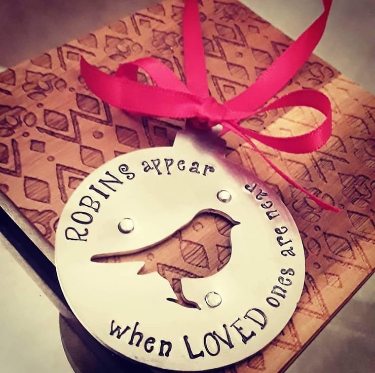 Robin memorial decorations - Folksy