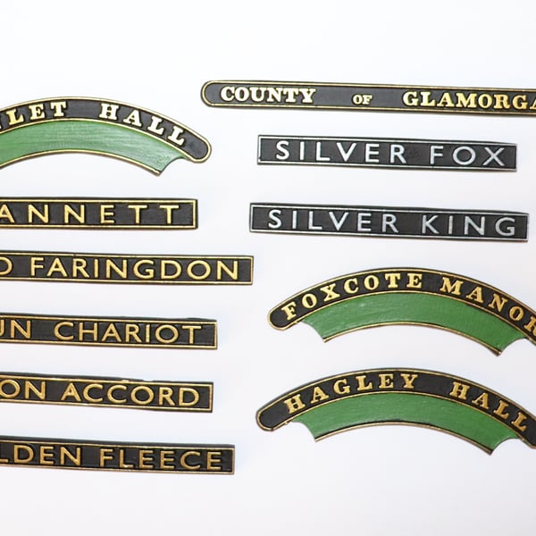 Steam Engine Nameplates on Folksy