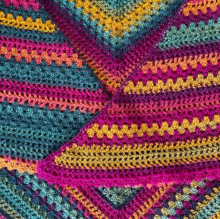 Colourful Crochet Shawl - Folksy