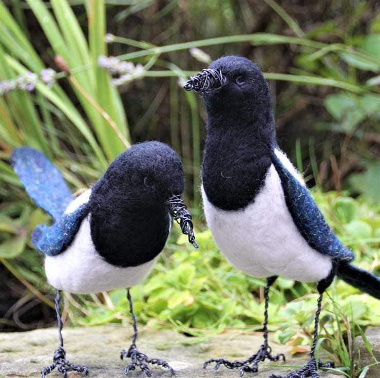 "Two for Joy" pair of needle felted m... - Folksy