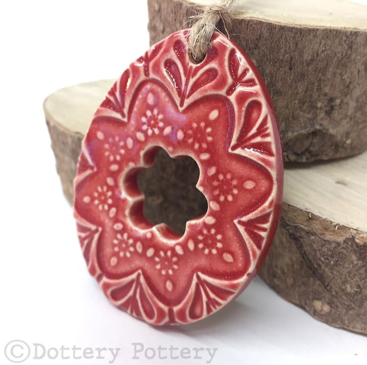 Pottery Easter Egg decoration Ceramic Easter Eg... - Folksy